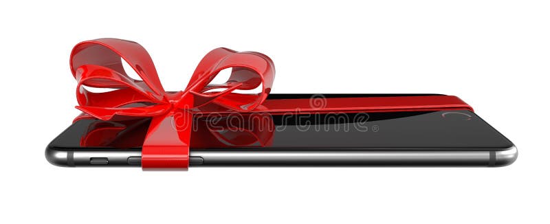 Smartphone present stock illustration. Illustration of donative - 50244402