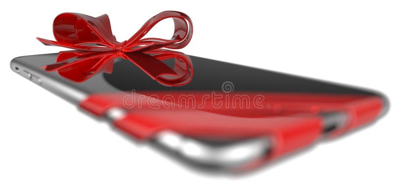 Smartphone present stock illustration. Illustration of couple - 50244412