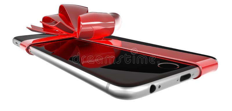Smartphone present stock illustration. Illustration of monitor - 50244447