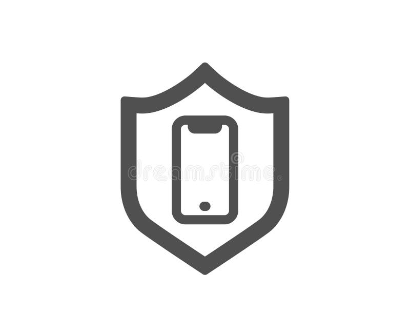 Smartphone Protection Icon. Phone Shield Sign. Mobile Device. Vector ...
