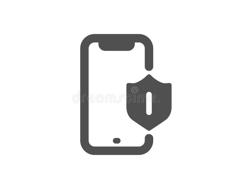 Smartphone Protection Icon. Phone Shield Sign. Mobile Device. Vector ...