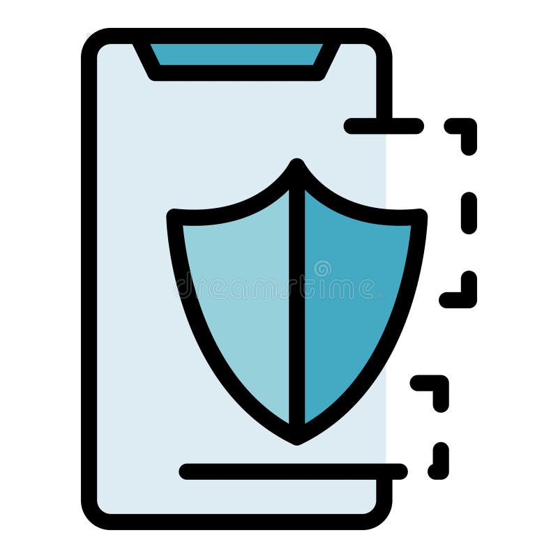 Smartphone Protection Icon Vector Flat Stock Vector - Illustration of ...
