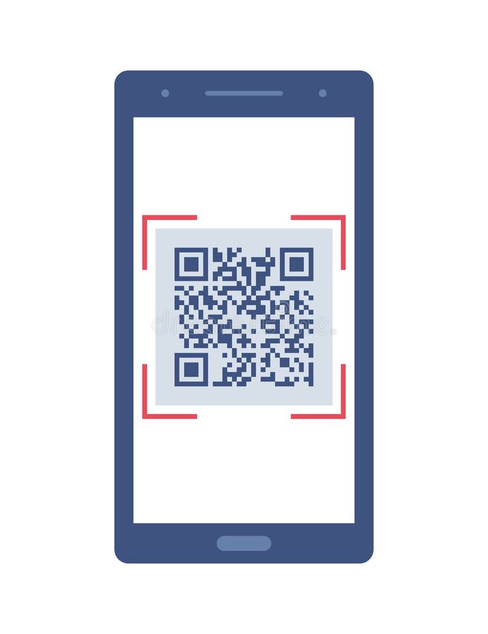 Smartphone with a QR Code on the Screen. QR Code Scanning or Capture ...