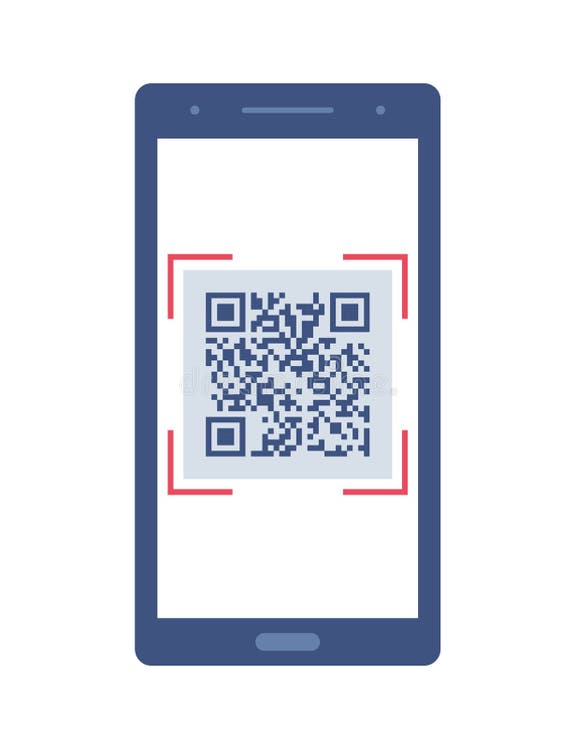 Smartphone with a QR Code on the Screen. QR Code Scanning or Capture ...