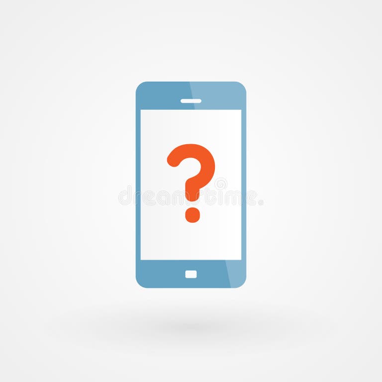 Smartphone and Query. Concept of Doubt, Solution. Vector Illustration ...