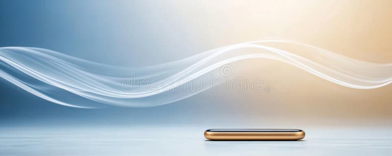 Smartphone Emits Dynamic Wave Patterns, Symbolizing Innovative ...