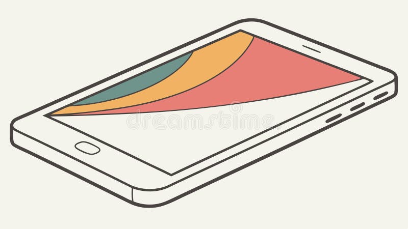 Smartphone with Rainbow Screen. Colorful Mobile Display. Vector Design ...
