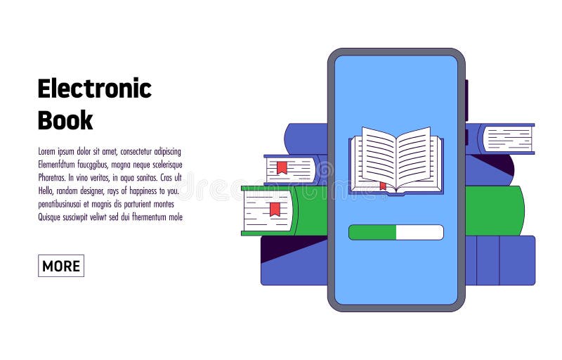 Smartphone with Reading App. Education Concept, Book Lovers 1-1 Stock ...