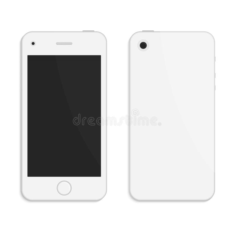 Smartphone in Realistic Style Two Sizes. Stock Vector - Illustration of ...