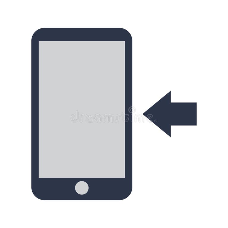 Smartphone with Receiving Arrow. Vector Illustration Decorative Design ...