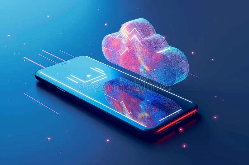 Smartphone Receiving Data from Cloud Computing System with Futuristic ...