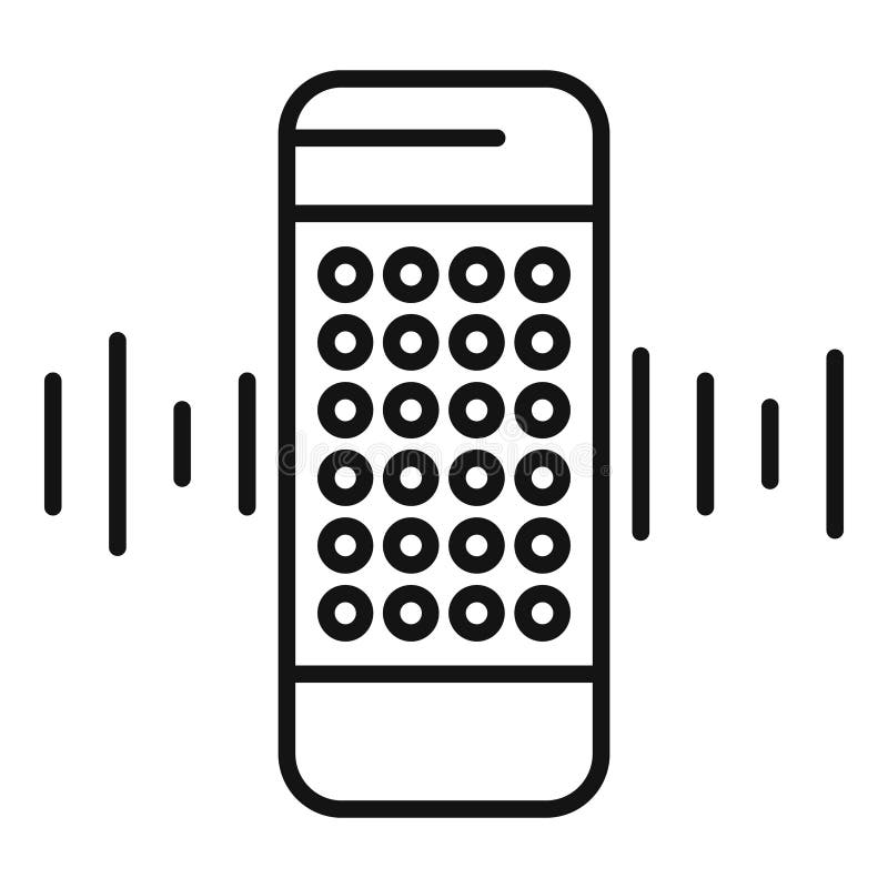Smartphone is Recording Audio Message with Sound Waves Icon Stock ...