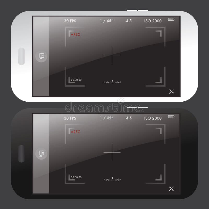 Smartphone Recording Interface. Vector Illustration Decorative Design ...