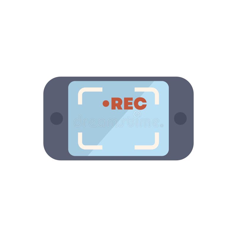 Smartphone Recording Video with Rec Symbol Displayed on Screen Stock ...