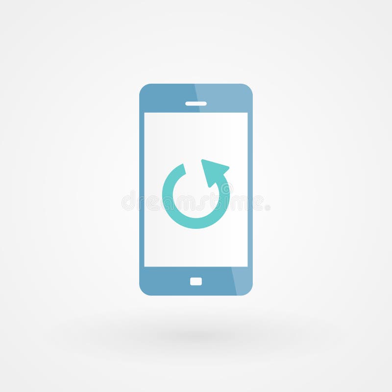 Smartphone and Refresh Icon. Concept of Reset. Vector Illustration ...