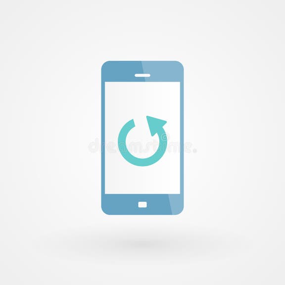 Smartphone and Refresh Icon. Concept of Reset. Vector Illustration ...
