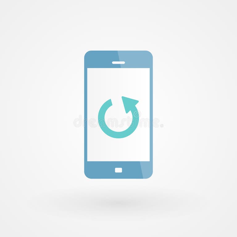 Smartphone and Refresh Icon. Concept of Reset. Vector Illustration ...