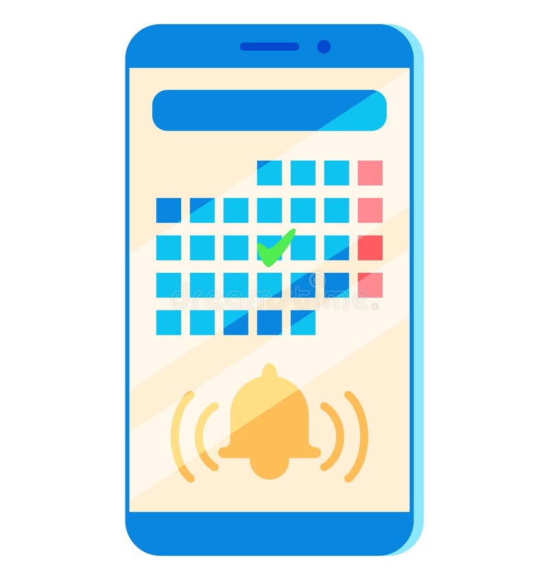 Mobile Calendar App. Month, Week and Day Interface Application. daily ...
