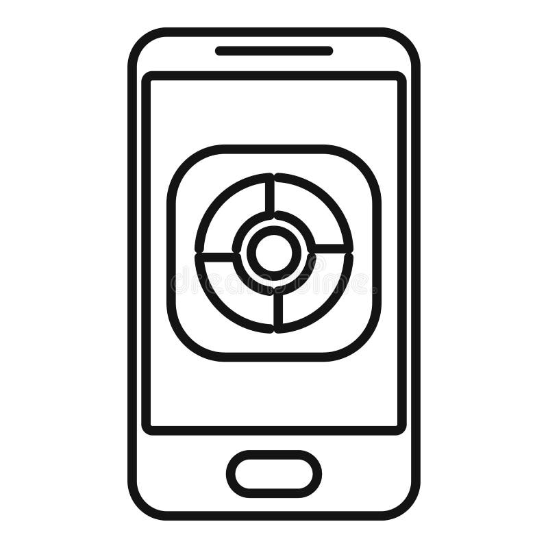 Smartphone Remote Control Icon, Outline Style Stock Vector ...