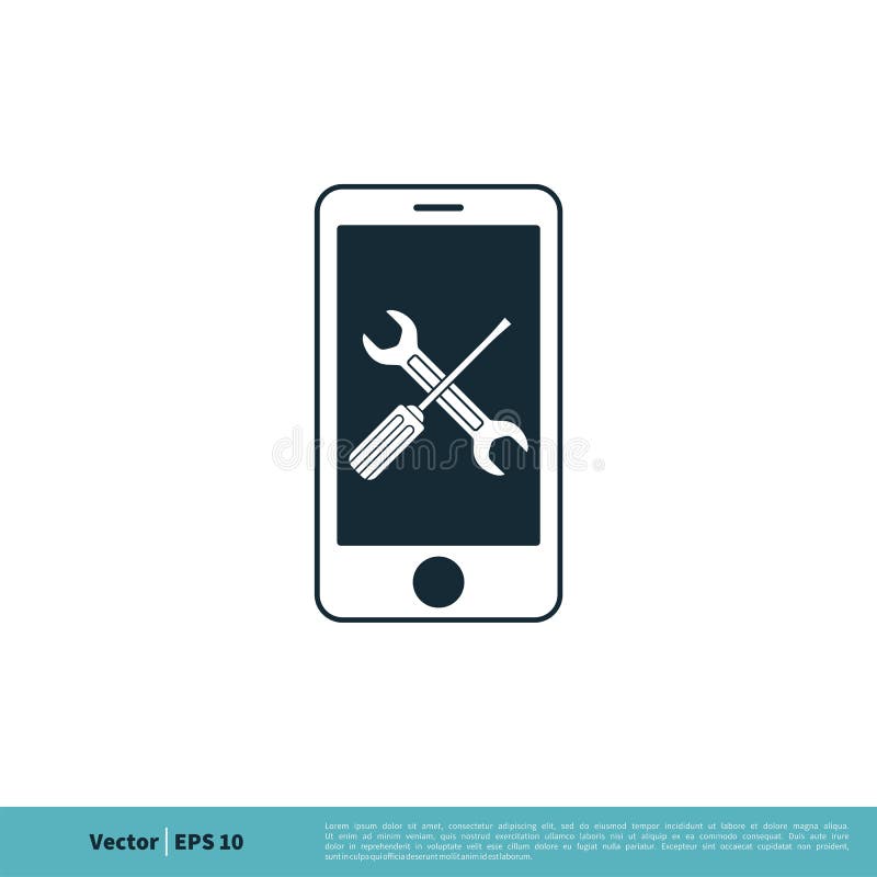 Smartphone Repair Icon Vector Logo Template Illustration Design. Vector ...