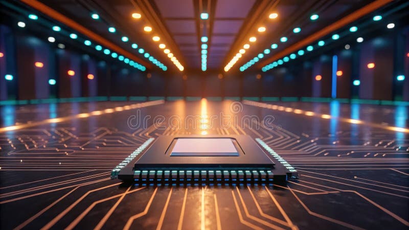 Smartphone Resting on Circuit Board Illustrating Integration of Ai ...