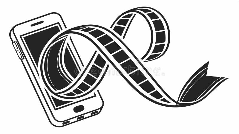 Smartphone with Ribbon, Mobile Technology and Digital Device Vector ...