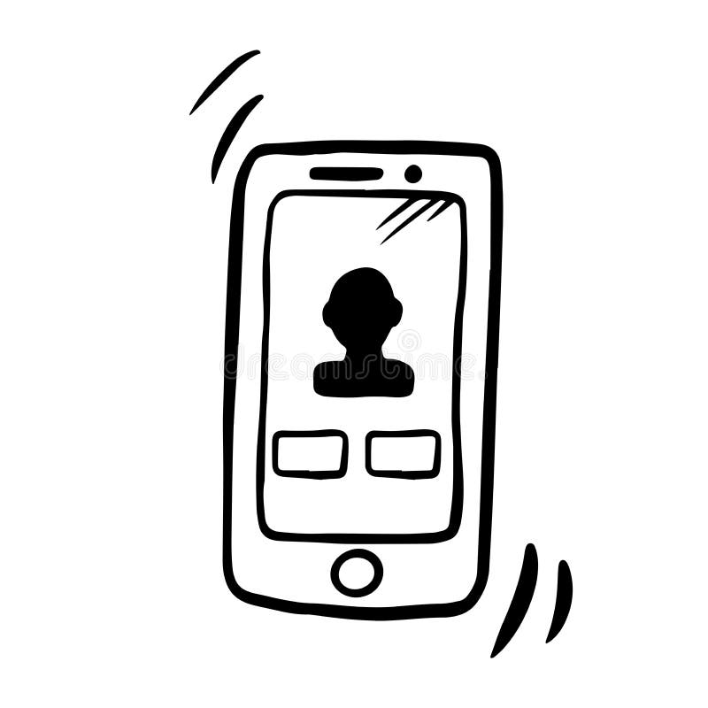 Smartphone Ringing, Vector Illustration with Signal Waves and Vibration ...