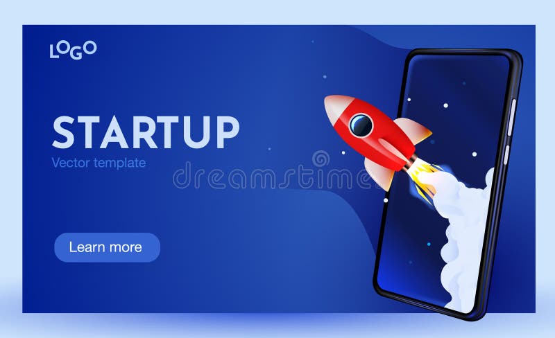 Smartphone with Rocket. Start Up Concept Stock Vector - Illustration of concept, screen: 293849677