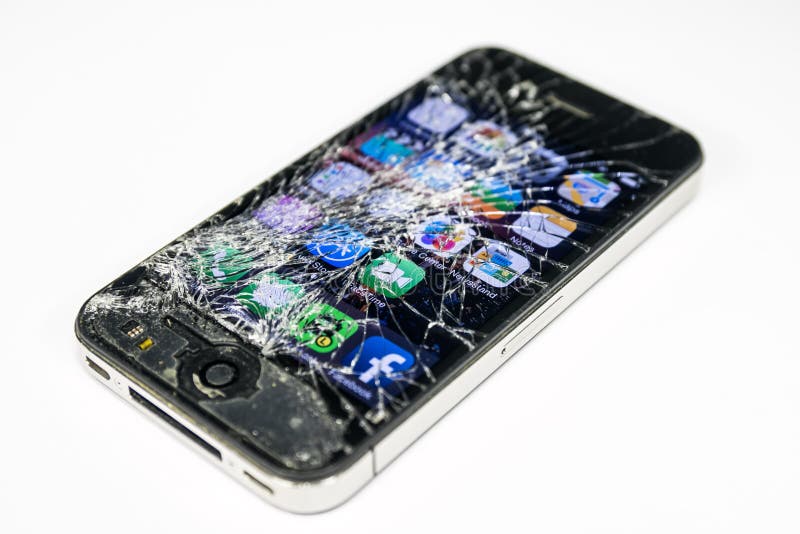 Smartphone roto pantalla foto de archivo editorial. Imagen de ...