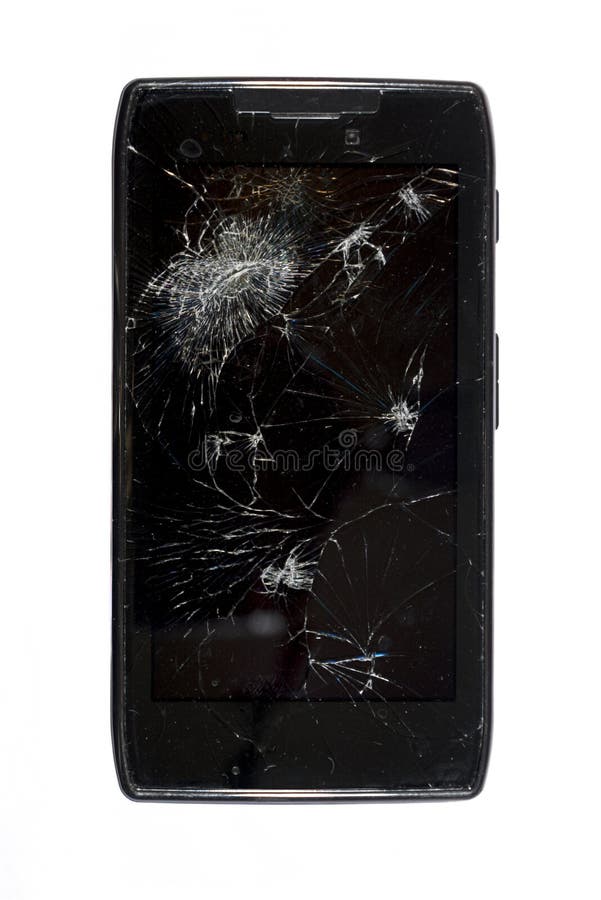 Telefono Cellulare Con Lo Schermo Rotto Fotografia Stock - Immagine di ...