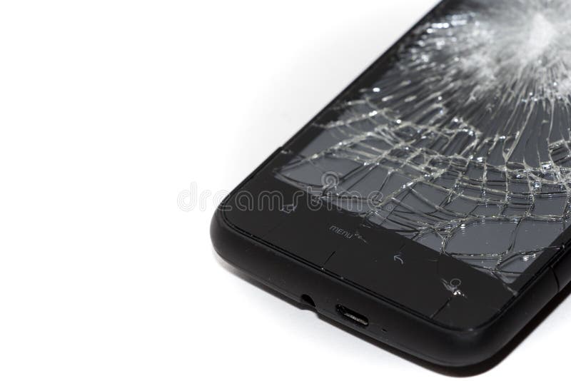 Fine Rotta Di Smartphone Su, Schermo Rotto Fotografia Stock - Immagine ...