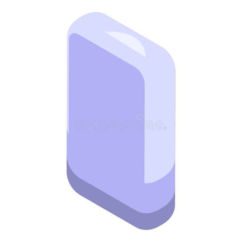 Smartphone with Rounded Corners in Isometric View Stock Illustration ...