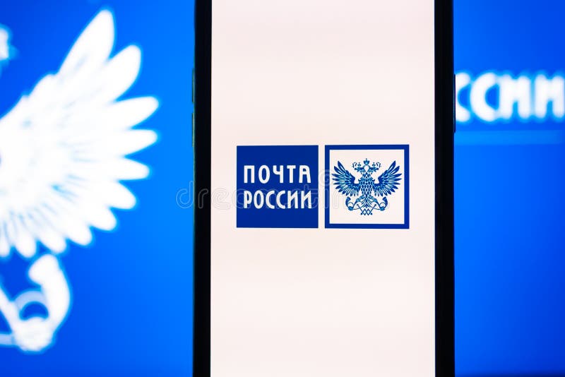 Smartphone with the Russian Post Logo on the Screen. Editorial Stock ...