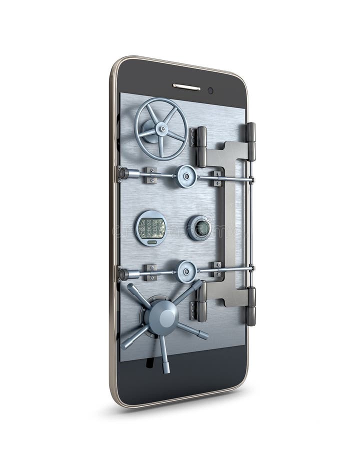 A Smartphone with the Safe Door instead of Screen, Digital Security ...