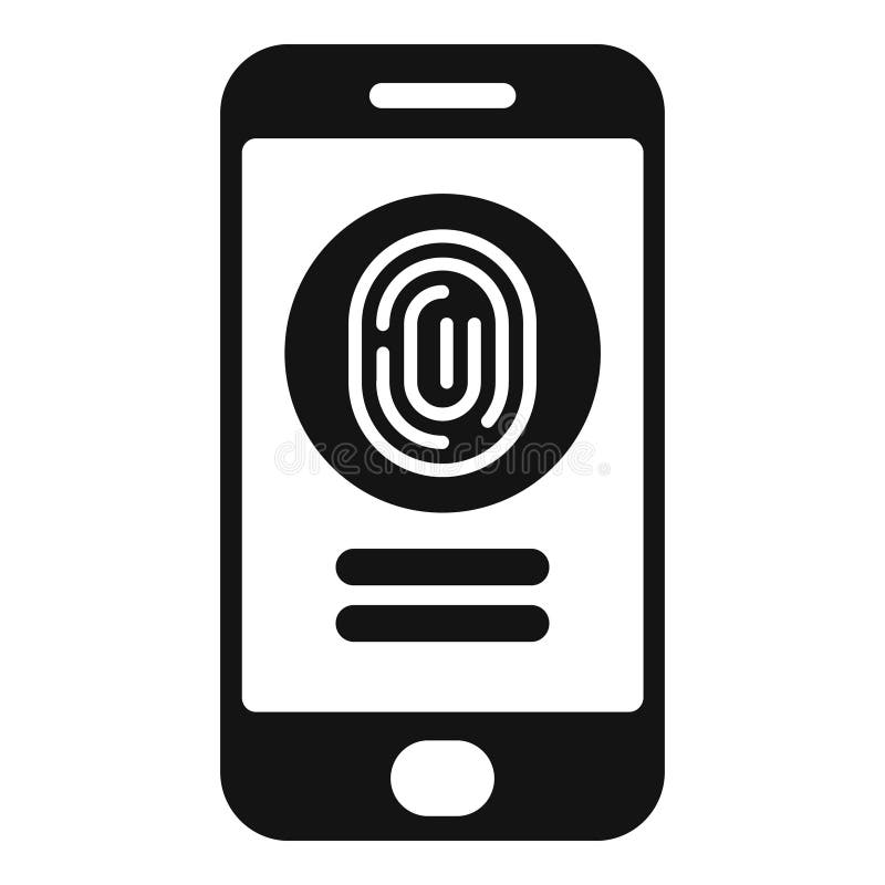 Smartphone Scanning Fingerprint for User Authentication Stock Vector ...