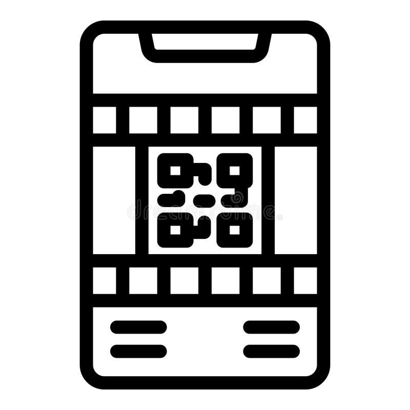 Smartphone Scanning Qr Code for Digital Payment Stock Illustration ...