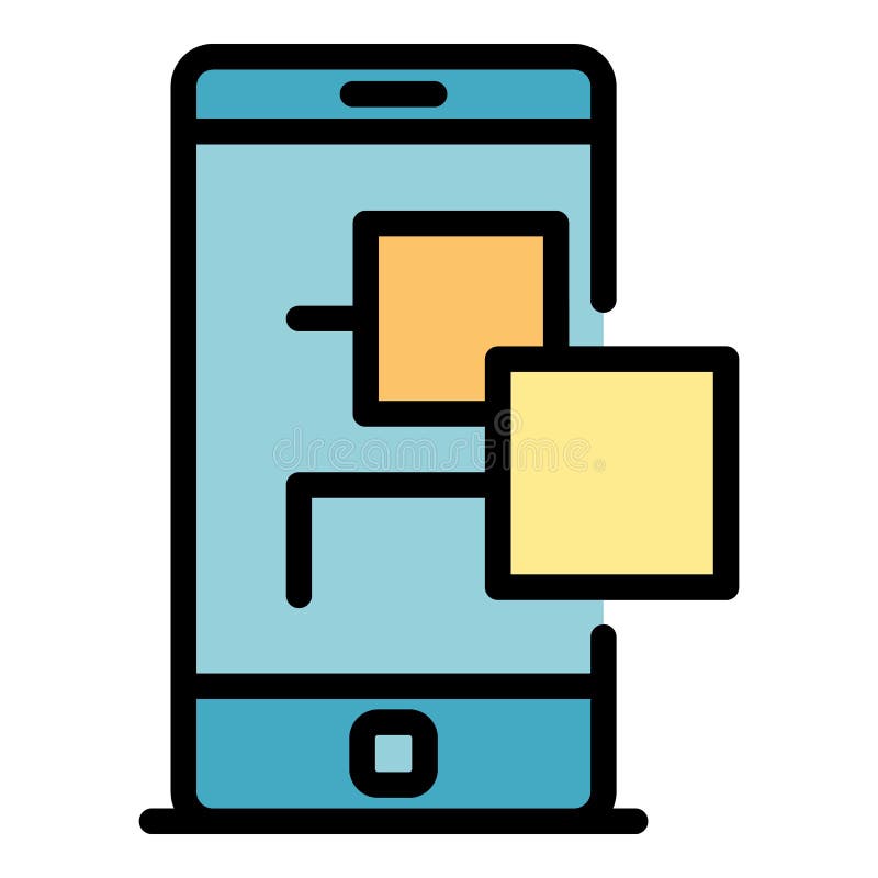 Smartphone Scheme Remote Access Icon Color Outline Vector Stock Vector ...