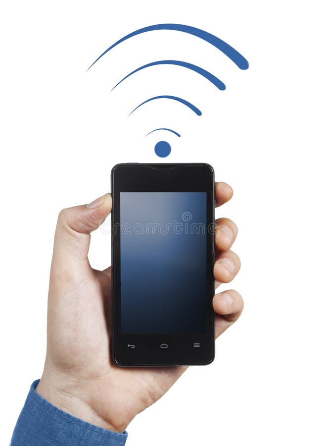 Smartphone Schloss an Wi FI an Stockbild - Bild von wolke, telefon ...