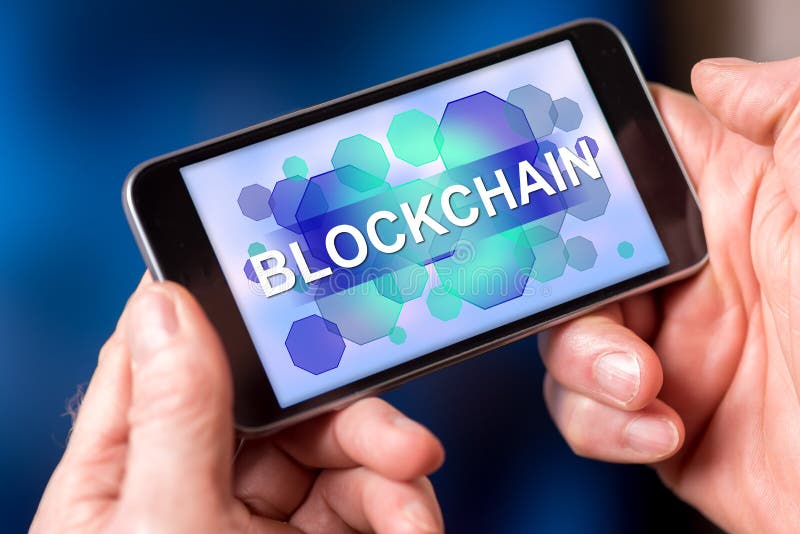Blockchain Concept on a Smartphone Stock Image - Image of chain, mobile ...