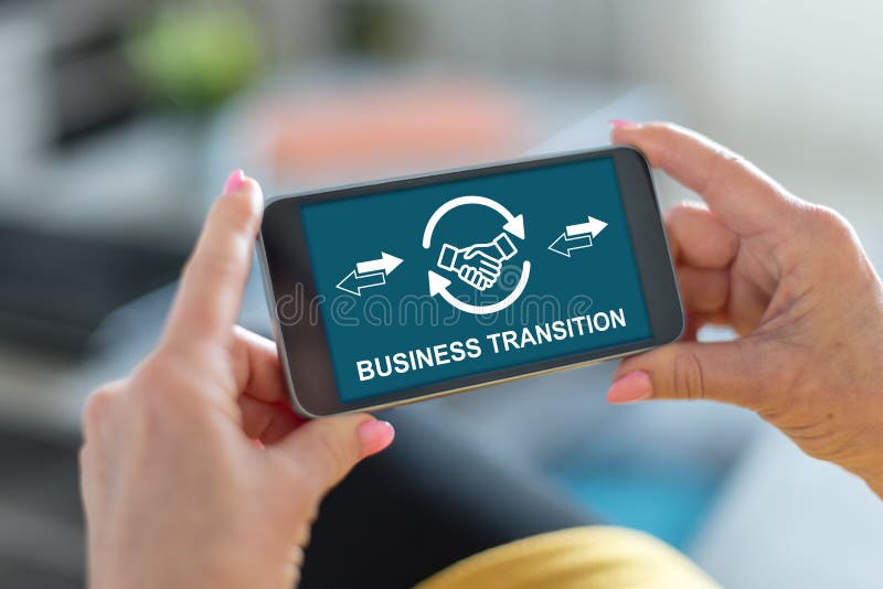 Business Transition Concept on a Smartphone Stock Photo - Image of ...