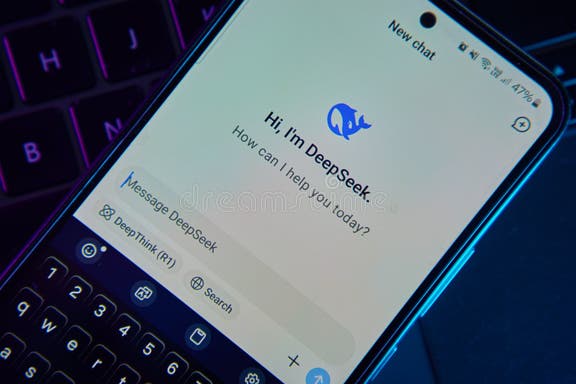 DeepSeek AI Chatbot Interface on Smartphone Editorial Stock Photo ...