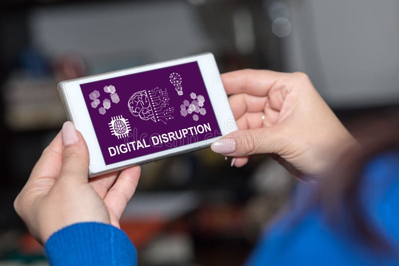 Digital Disruption Concept on a Smartphone Stock Photo - Image of ...