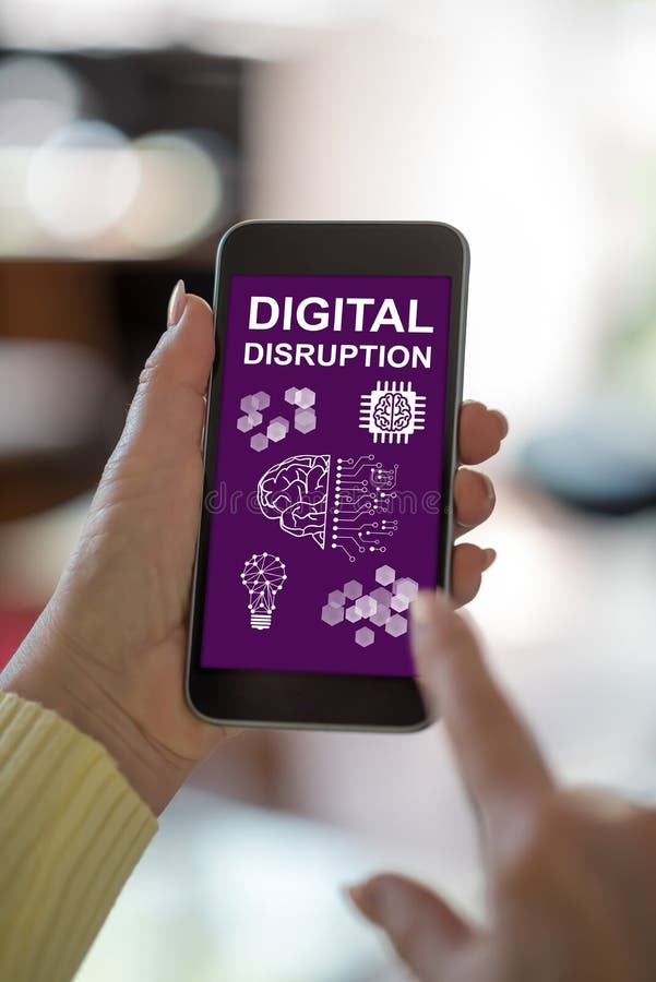 Digital Disruption Concept on a Smartphone Stock Photo - Image of ...
