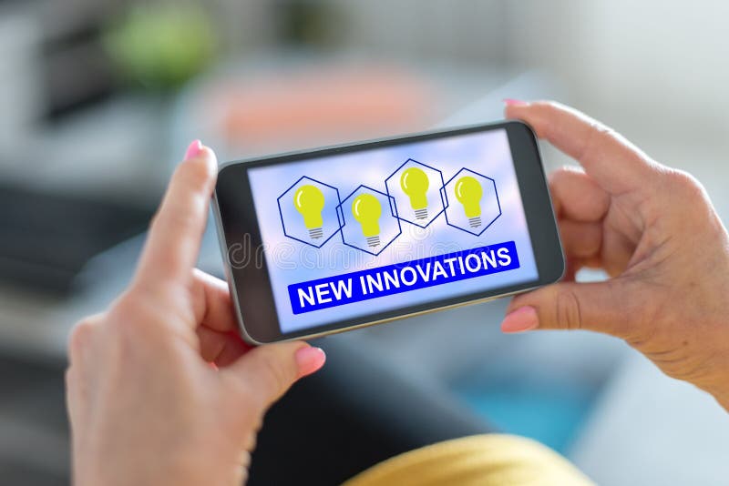 New Innovations Concept on a Smartphone Stock Photo - Image of ...
