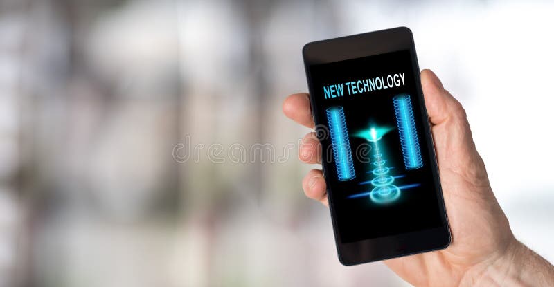 New Technology Concept on a Smartphone Stock Image - Image of bright ...
