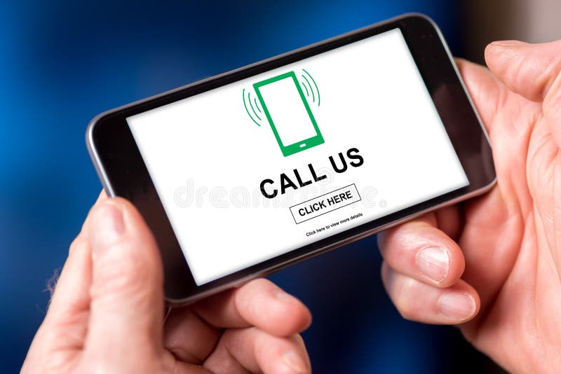 Phone Support Concept on a Smartphone Stock Photo - Image of ...