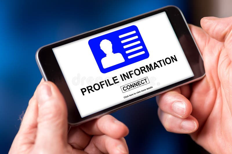 Profile Information Concept on a Smartphone Stock Photo - Image of ...
