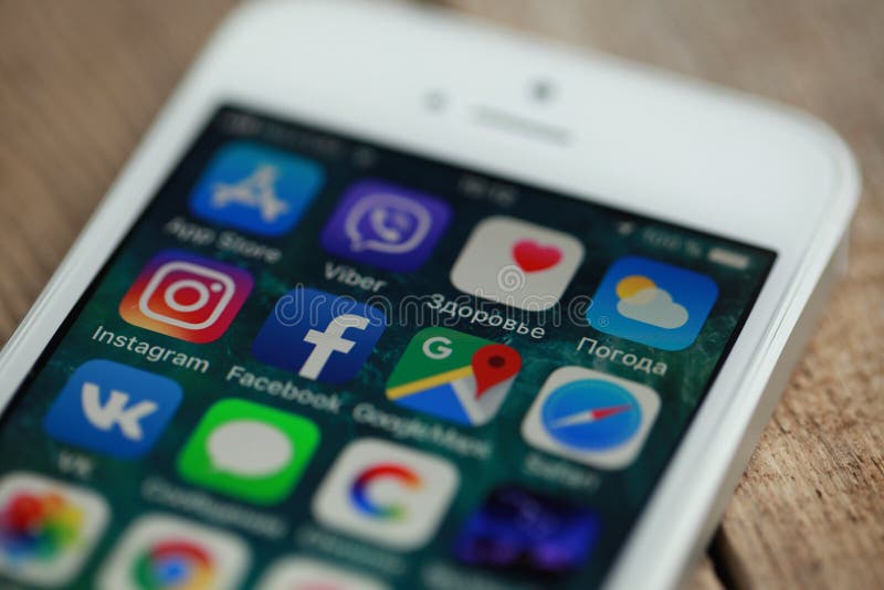 Smartphone Screen with a Popular Application.Belarus,Minsk,November ...