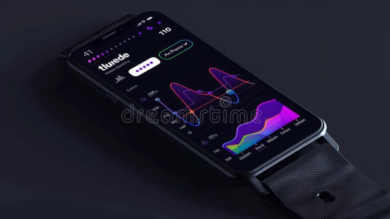 Smartphone App Displaying Health Data Metrics Graph Stock Photos - Free ...