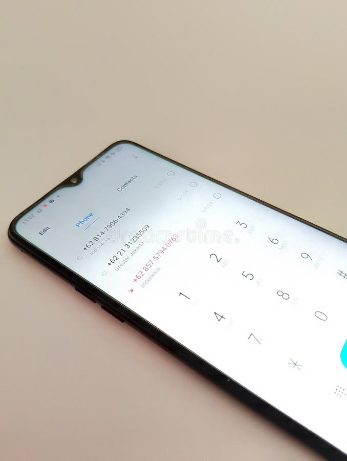 Smartphone Screen Showing Phone Interface Editorial Image - Image of ...